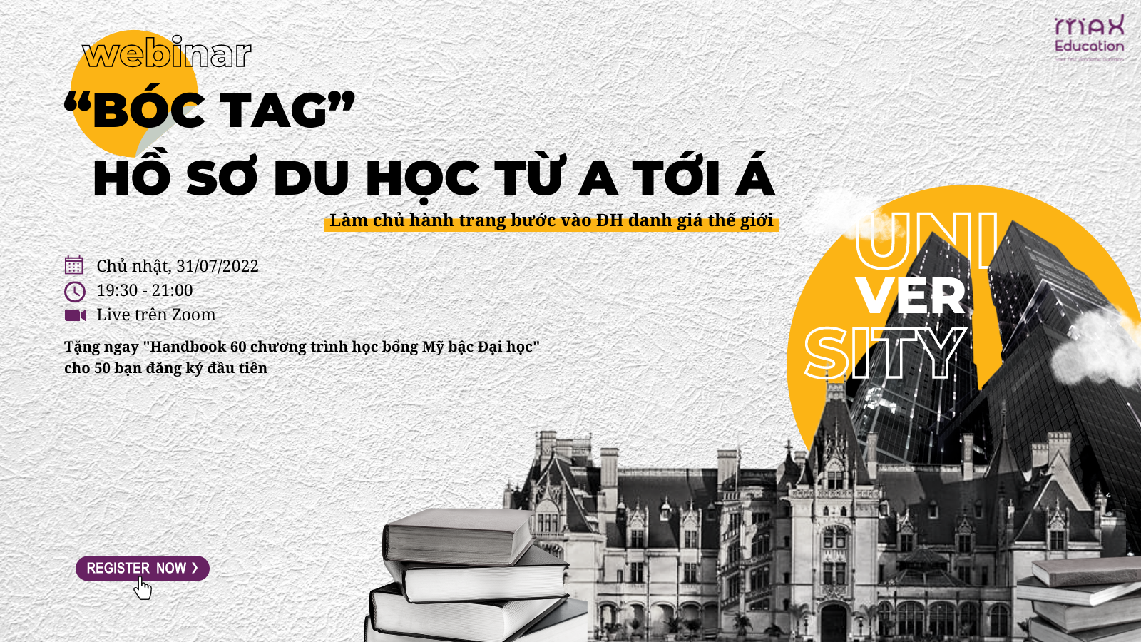 Webinar: “Bóc tag” hồ sơ du học từ A tới Á | MAX Education
